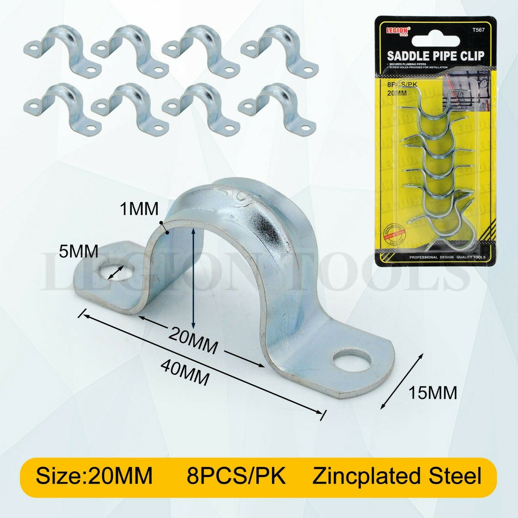 Galvanised Saddle Pipe Clips 16mm/20mm/32mm – Legion Warehouse
