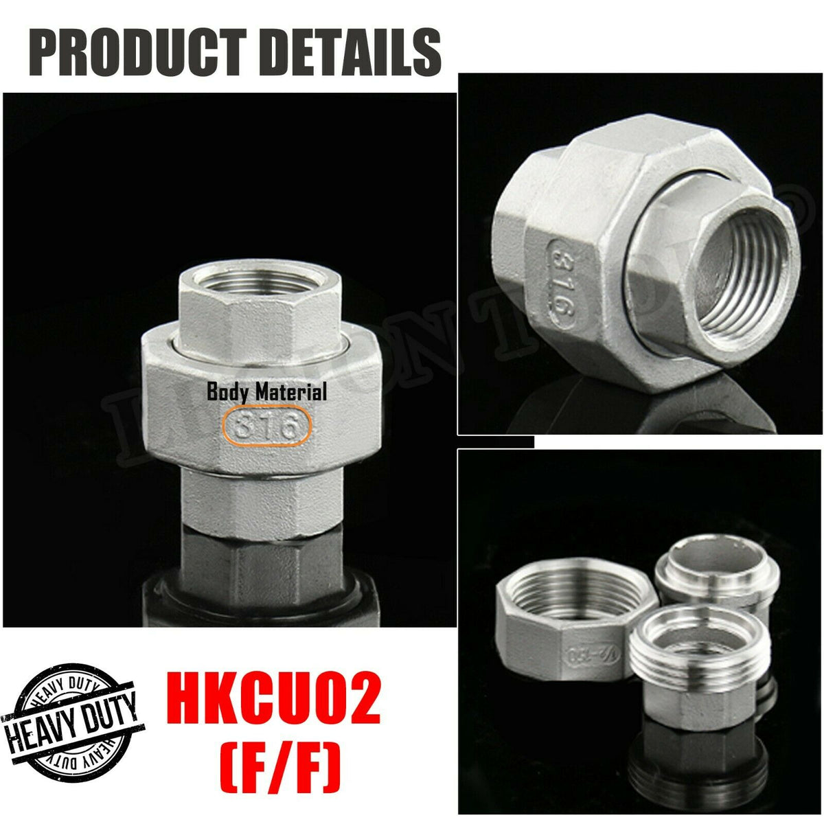 Stainless Steel Pipe Union 12 Sizes | ARITA – Legion Warehouse