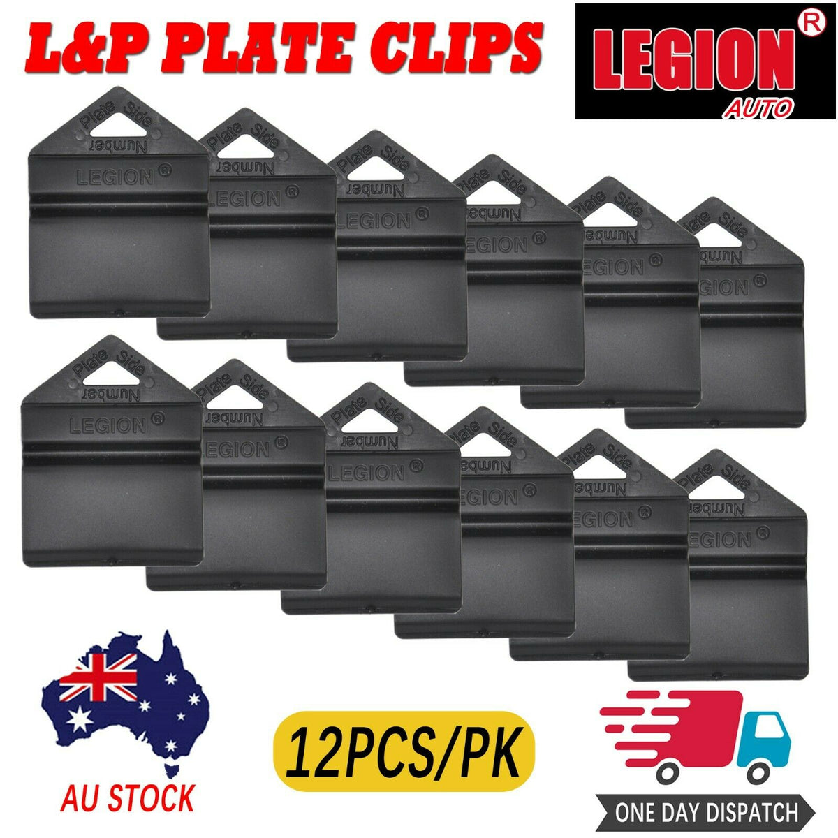Black L & P Plate Clips 12PCS/PK – Legion Warehouse