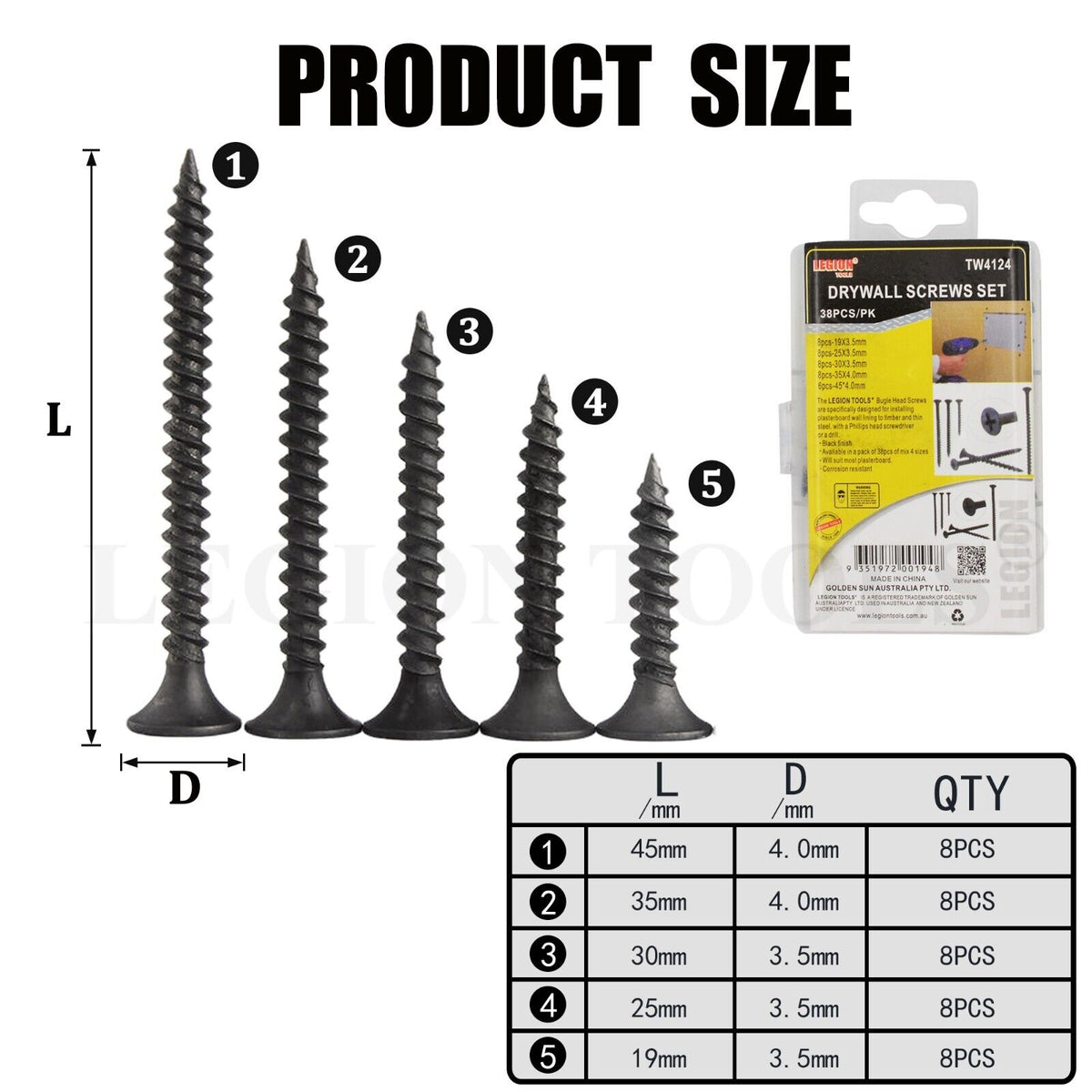 Drywall Screws Set – Legion Warehouse