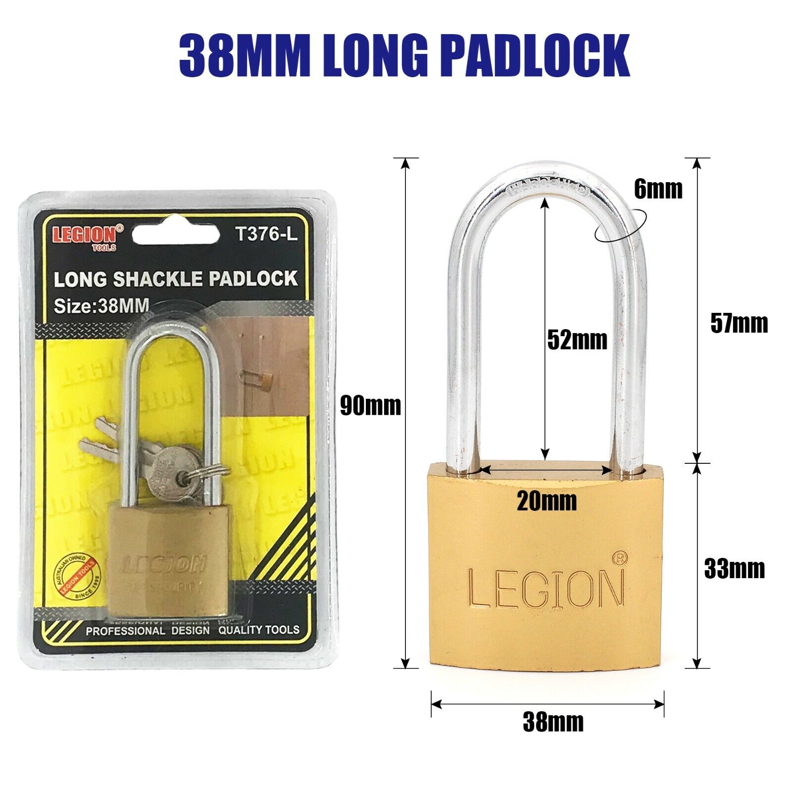 Padlock 20/25/32/38/48/61mm 6 Sizes – Legion Warehouse