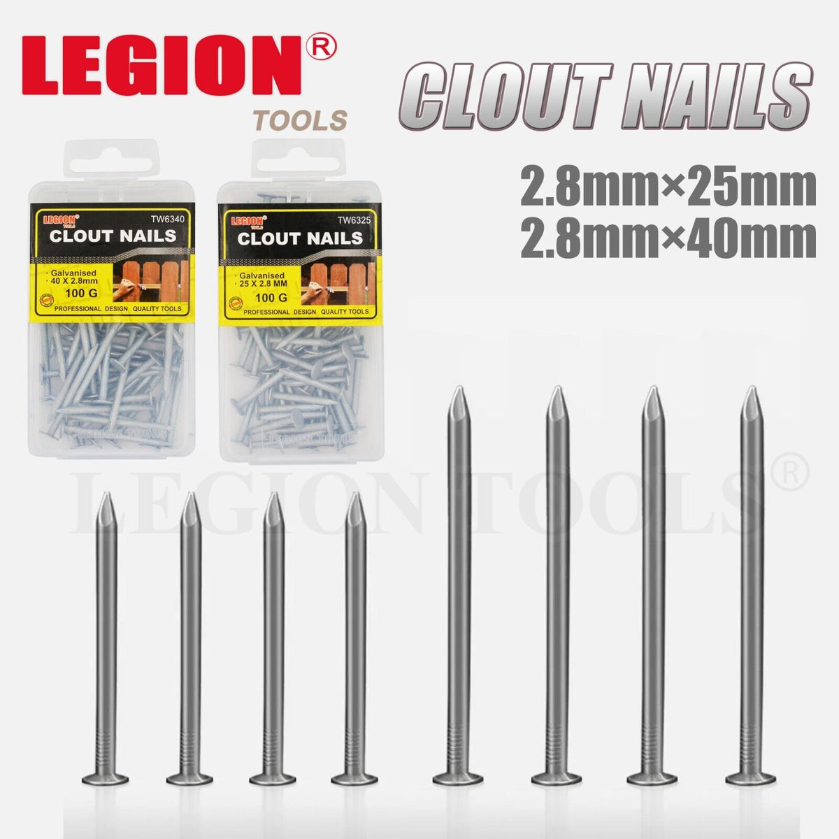 Clout Nails 2 Sizes – Legion Warehouse