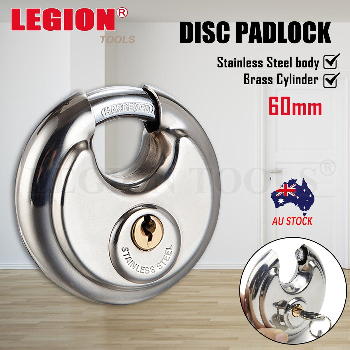 Disc Security Padlock 60mm – Legion Warehouse