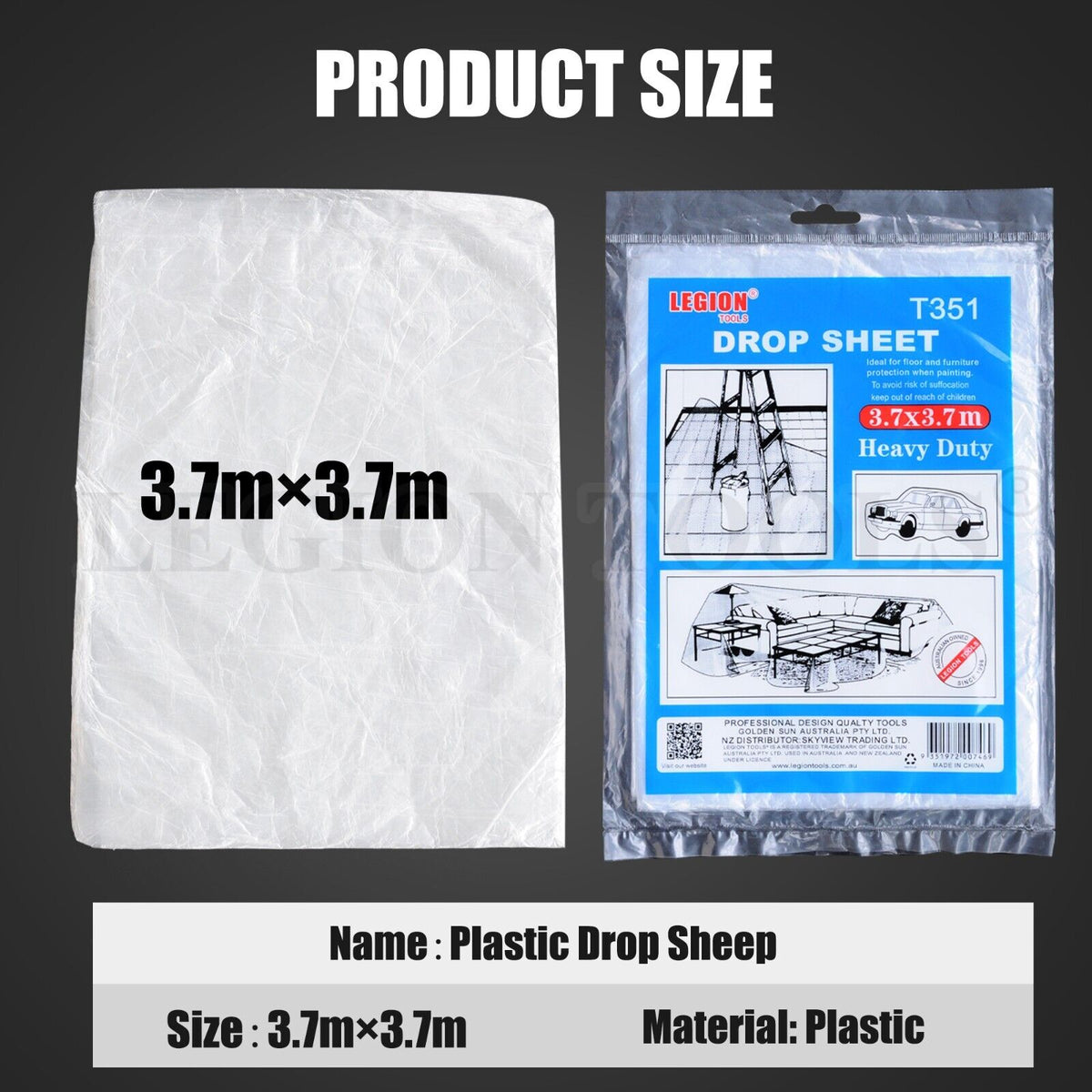 Drop Sheet 3.7m×3.7m – Legion Warehouse