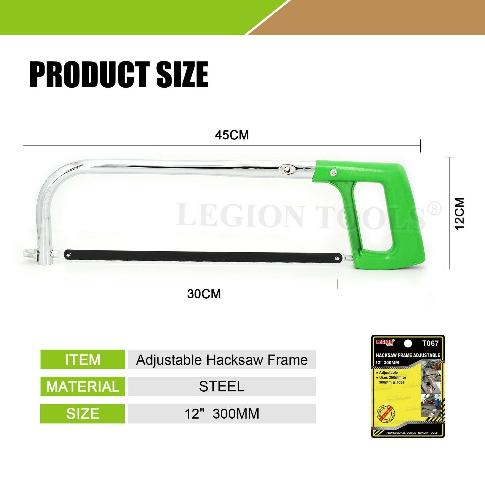 Hacksaw Frame Adjustable 300mm – Legion Warehouse