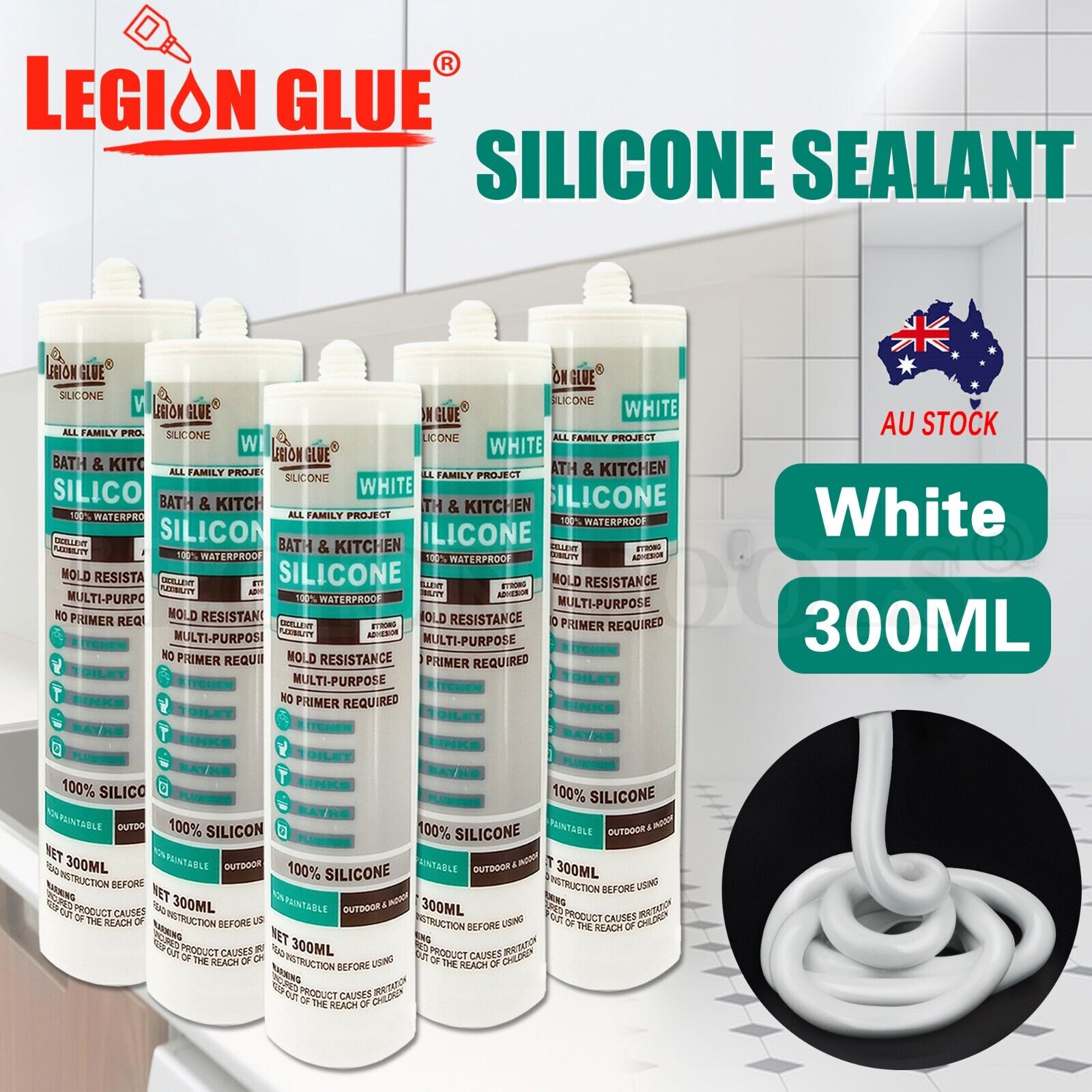 Silicone Sealant White 300g – Legion Warehouse