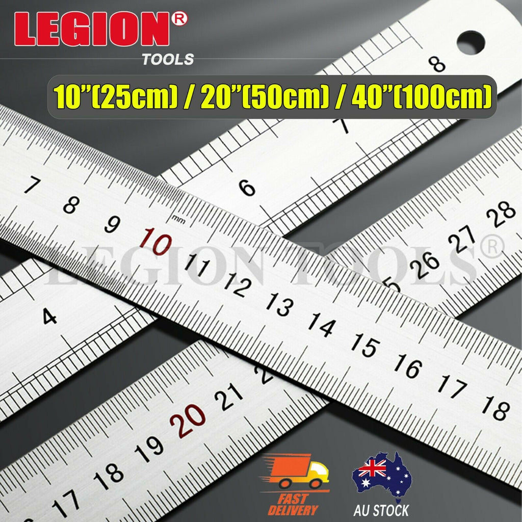 Double Sided Steel Metal Ruler 3 Sizes – Legion Warehouse