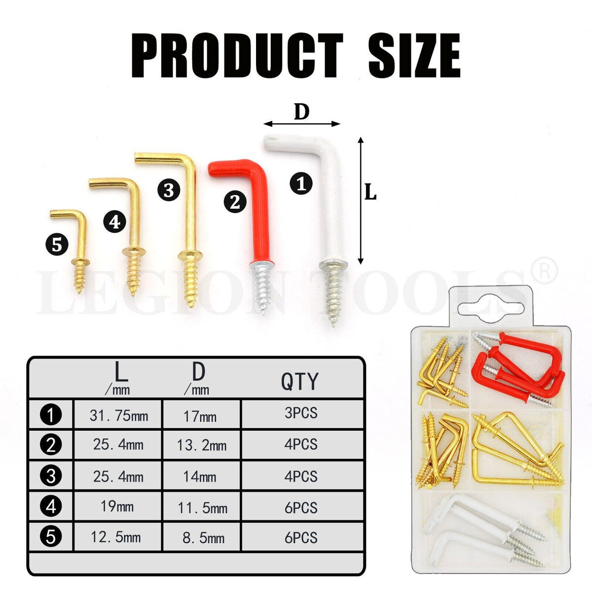 L Shape Hooks – Legion Warehouse