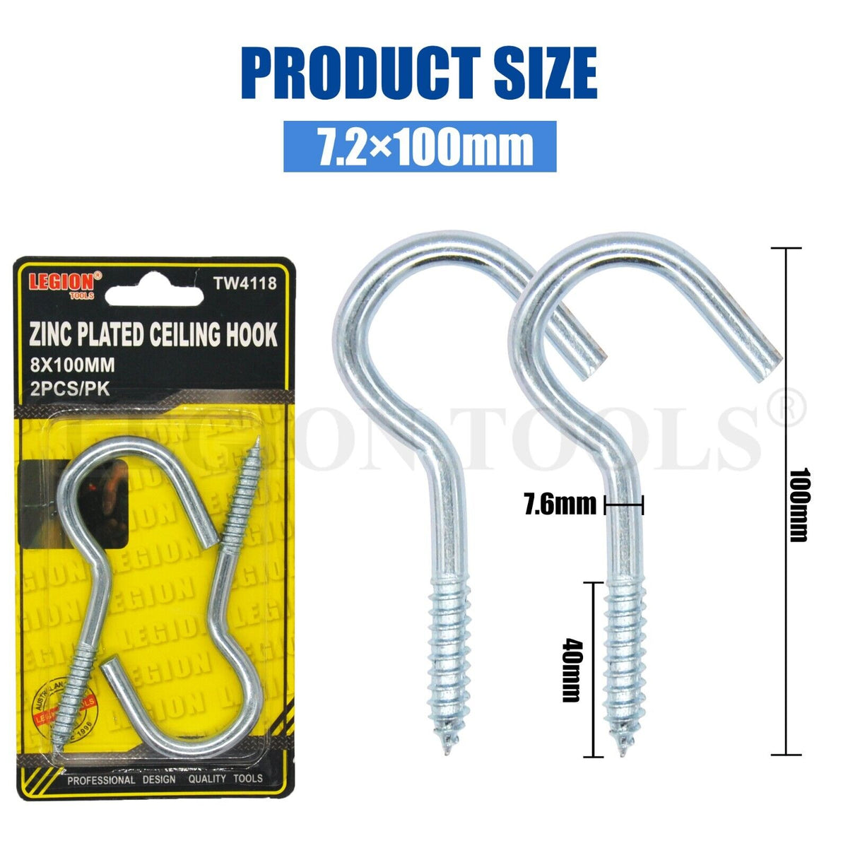 Screw-In Ceiling Hook – Legion Warehouse