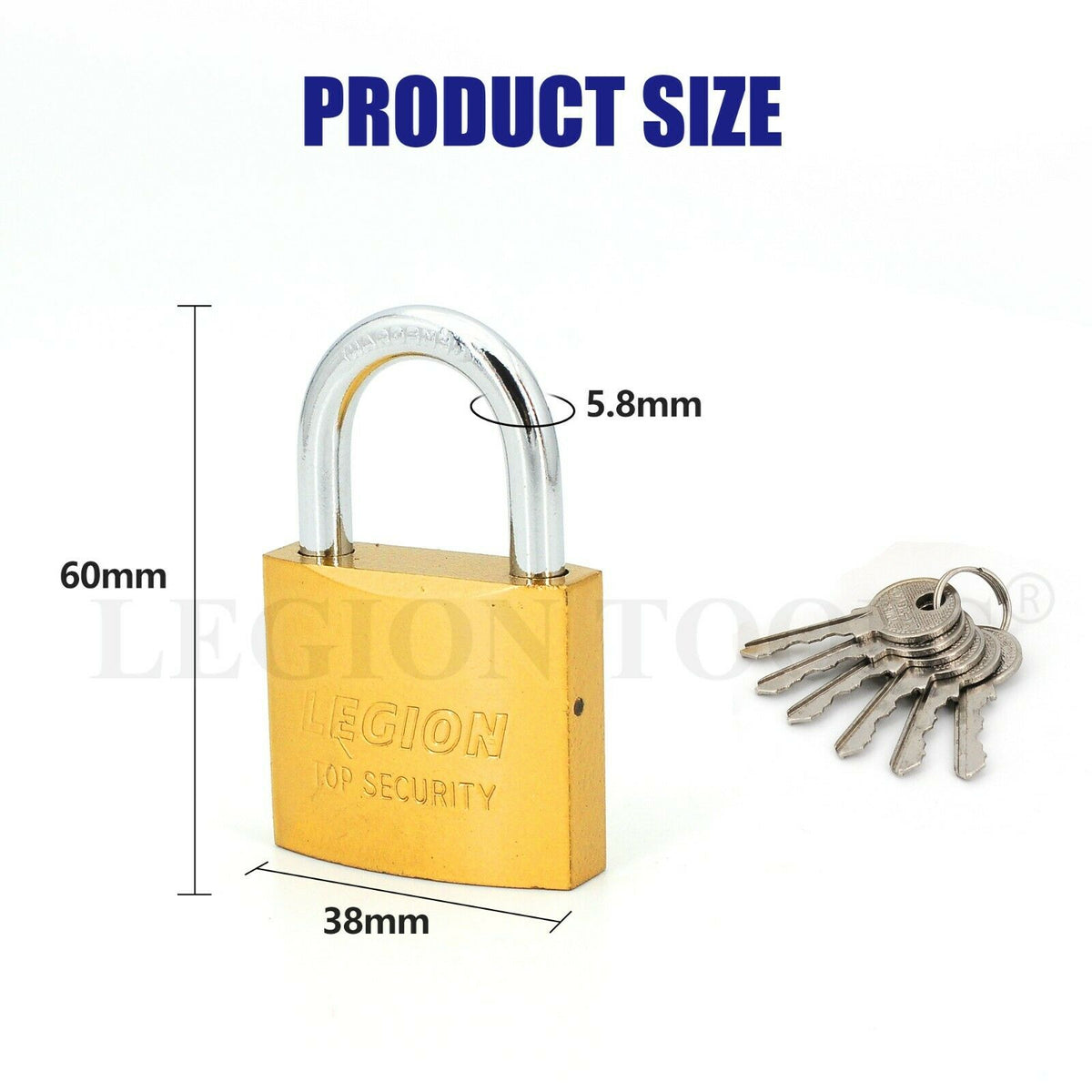 Brass Plated Padlock 38mm 4PCS/PK – Legion Warehouse