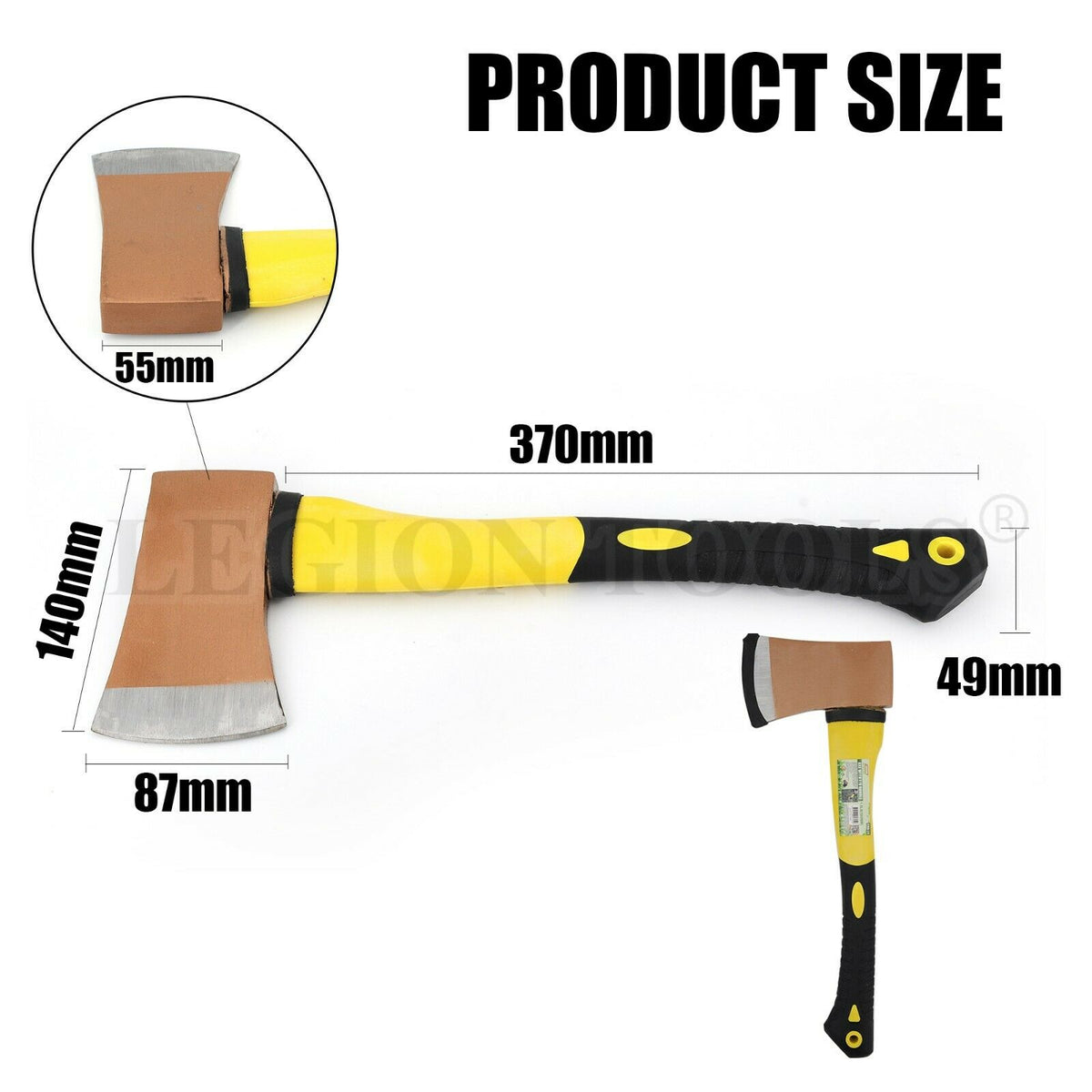 Hatchet Black Steel Rubber Handle 370MM – Legion Warehouse