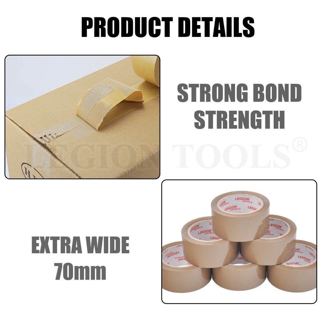 Packing Tape Extra Wide Brown 70mm x 150M – Legion Warehouse