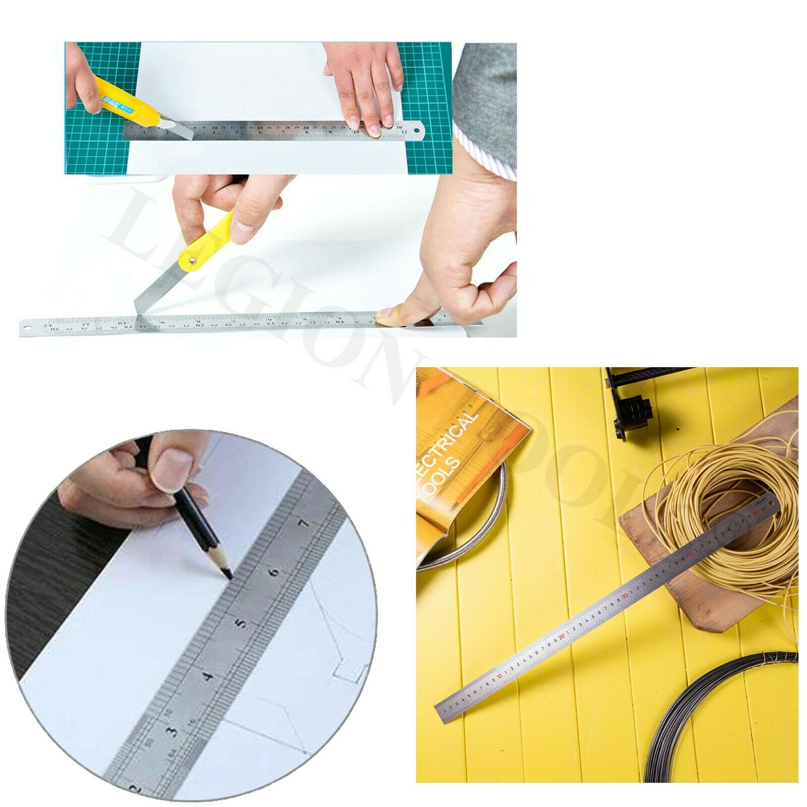 Double Sided Steel Metal Ruler 3 Sizes – Legion Warehouse