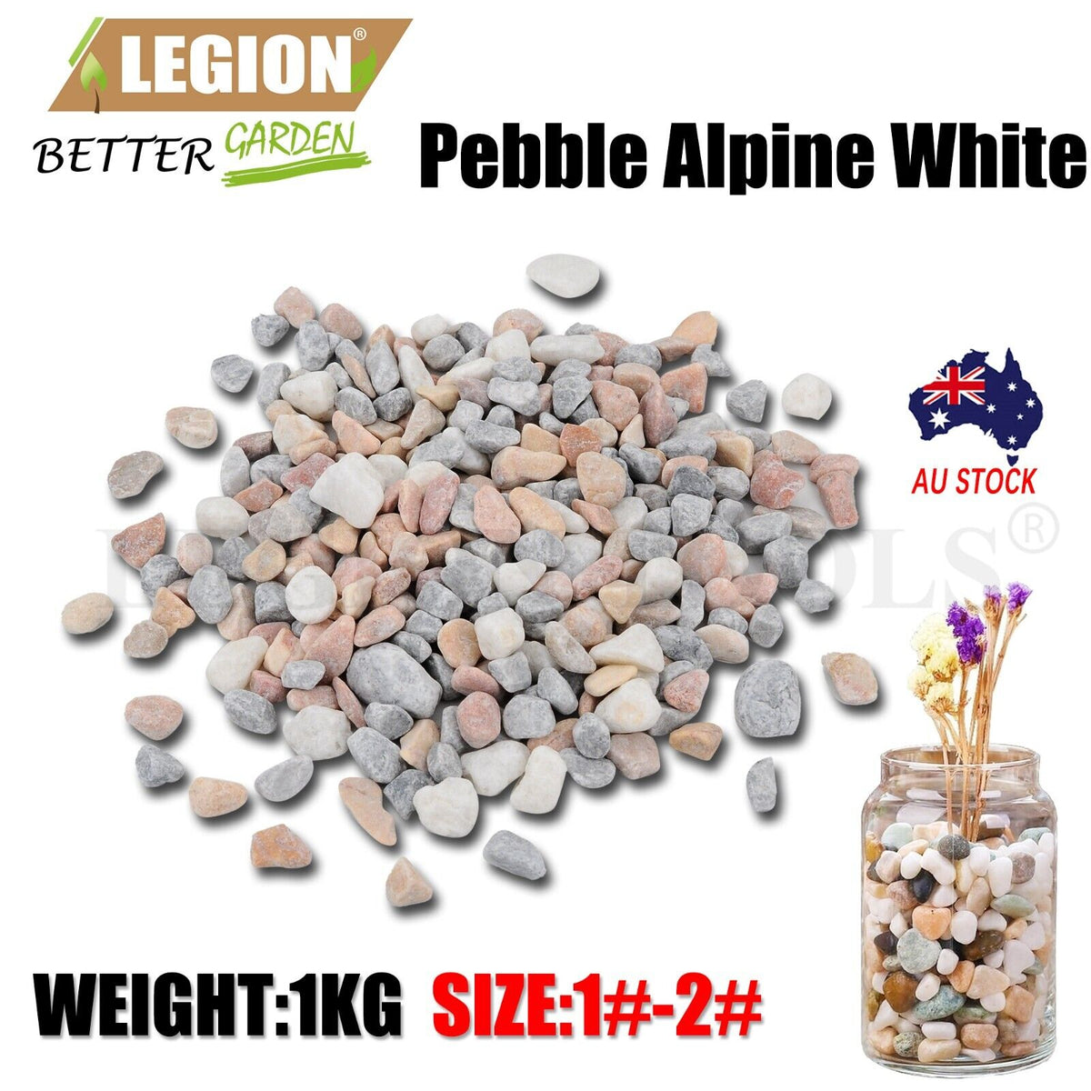 Pebble Alpine White 2kg/5kg – Legion Warehouse