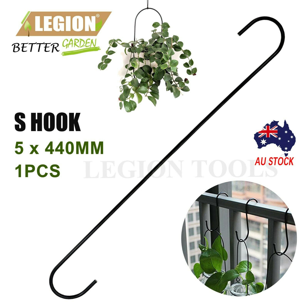 Steel S Shape Hook 440MM – Legion Warehouse